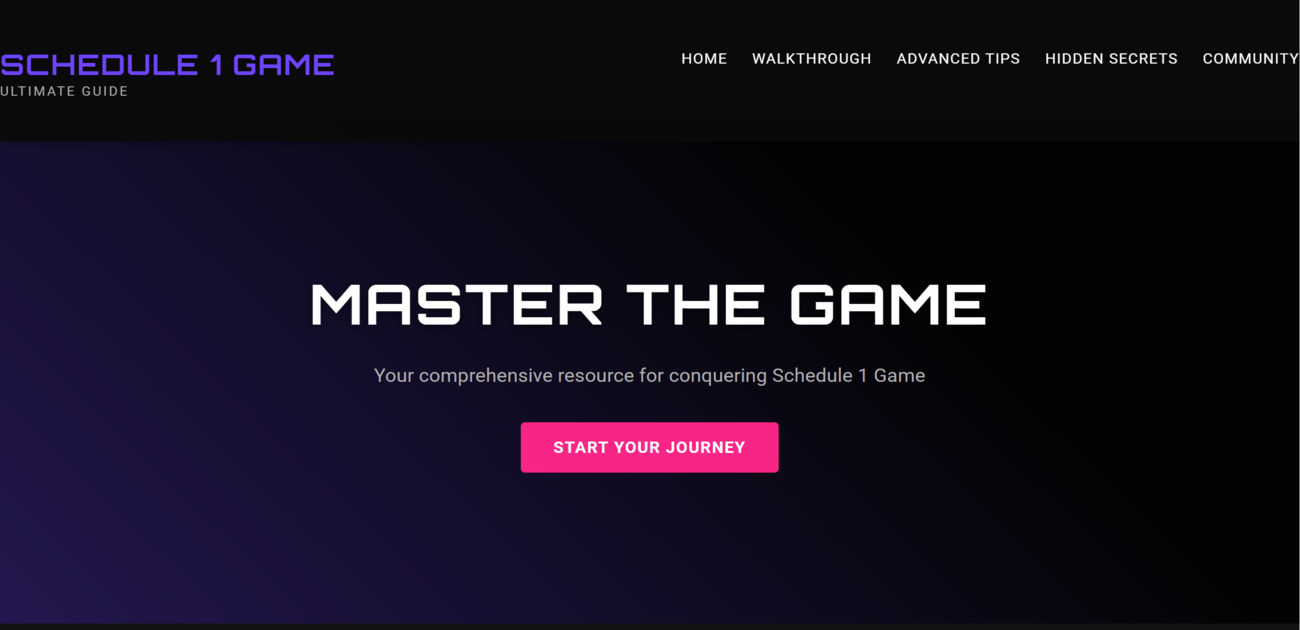 Schedule 1 Game - Ultimate Guide & Walkthrough | Tips & Secrets